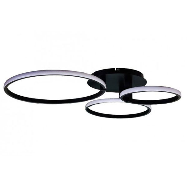 LED ΦΩΤΙΣΤΙΚΟ SEVILLA BLACK 64W 5760LM ME ΑΣΥΡΜΑΤΟ ΤΗΛΕΧΕΙΡΙΣΜΟ 3000K ...